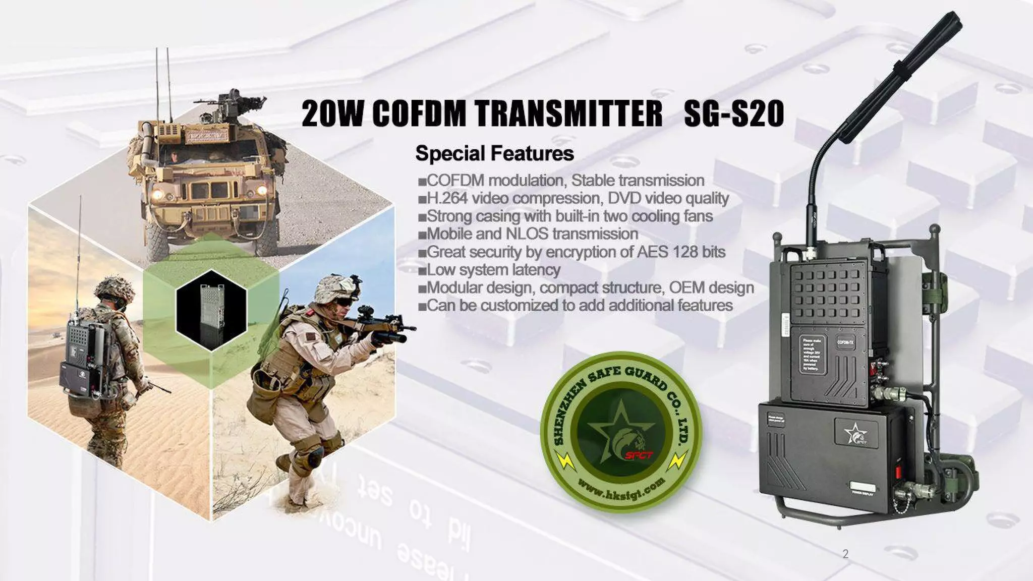 Manpack wireless video transmitter receiver from shenzhen safe guard | PPT