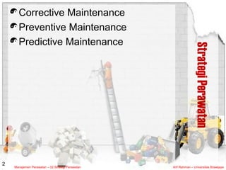 Manper02 maintenance strategy | PPT