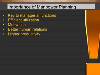 Manpower planning- | PPTX