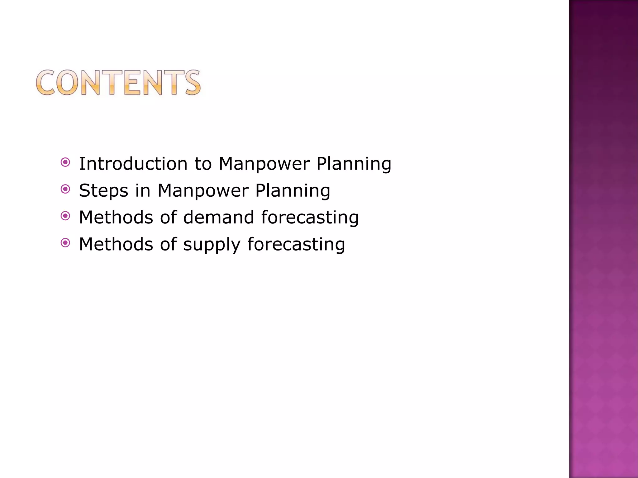 Manpower Planning(Hrm) Final | PPT