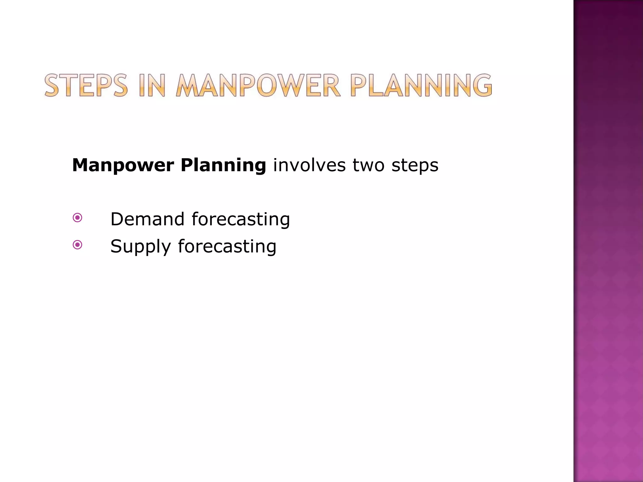 Manpower Planning(Hrm) Final | PPT