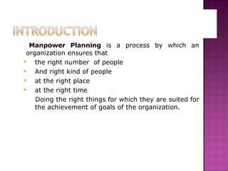 Manpower Planning(Hrm) Final | PPT