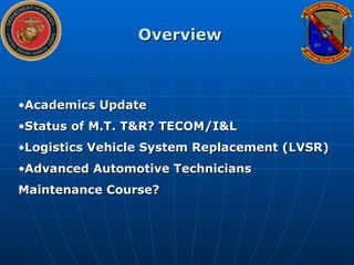 Manpower and training ipt lvsr presentation 21 july 10 | PPT