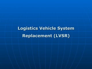 Manpower and training ipt lvsr presentation 21 july 10 | PPT