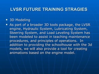 Manpower and training ipt lvsr presentation 21 july 10 | PPT