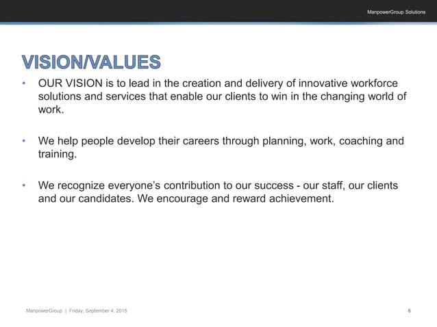 ManpowerGroup | PPTX | Human Resources | Business