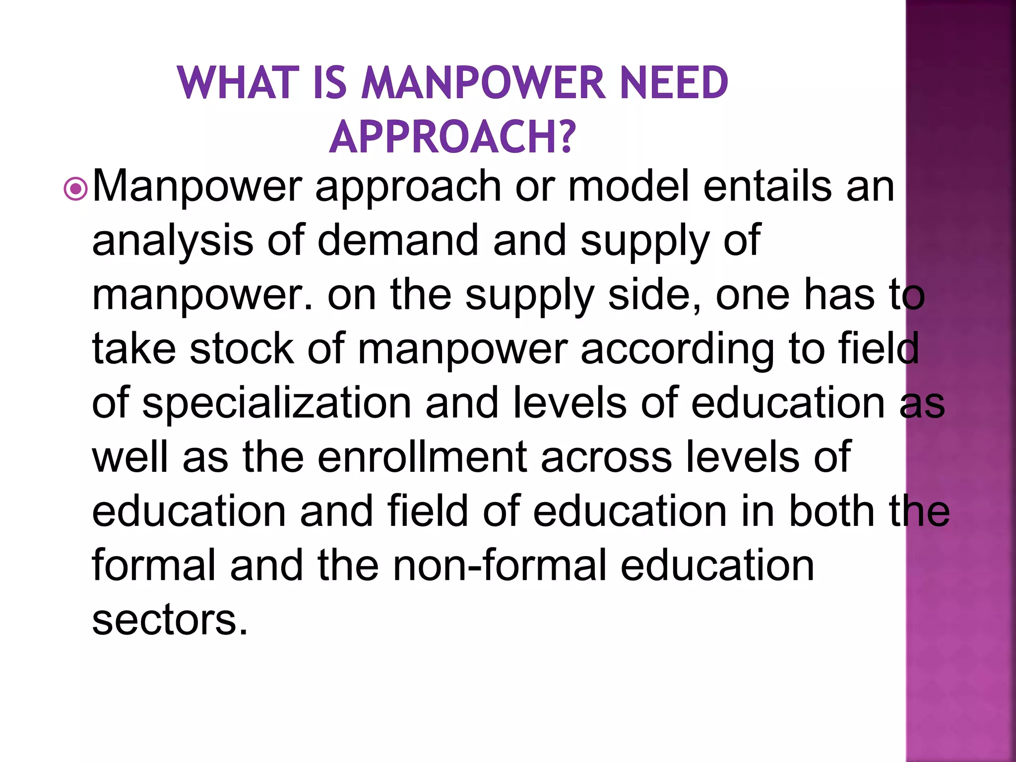 Manpower need approach | PPTX