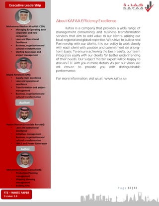 Manpower optimization using full time equivalent (FTE) | PDF