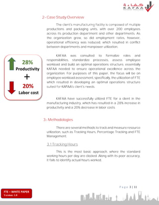 Manpower optimization using full time equivalent (FTE) | PDF