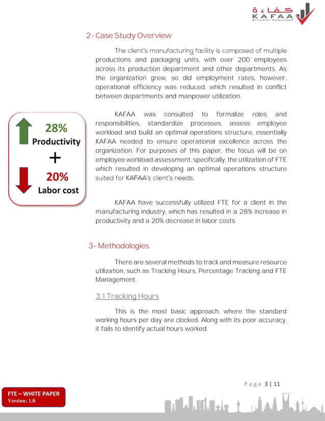 Manpower optimization using full time equivalent (FTE) | PDF