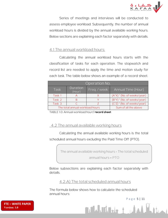 Manpower optimization using full time equivalent (FTE) | PDF
