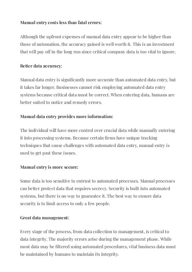 Data Entry Operator Benefits: What is their need in modern businesses ...