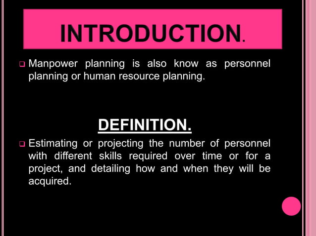 MANPOWER PLANNING | PPTX