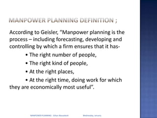 Man power planning | PPTX