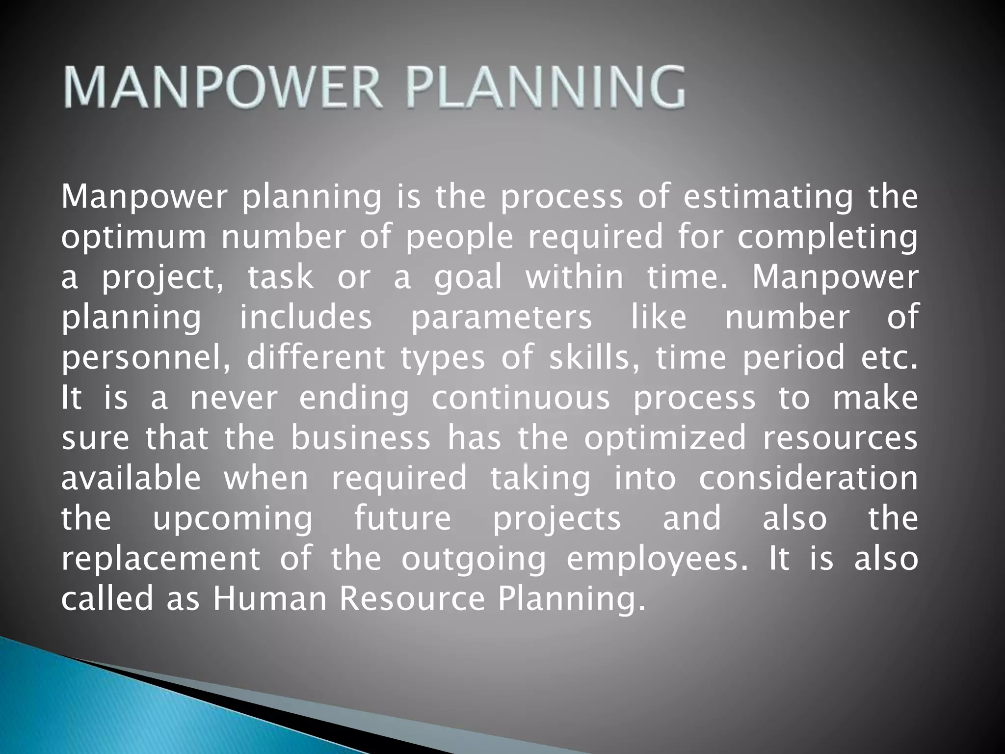 Manpower planning | PPT | Free Download