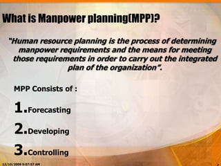 Manpower Planning | PPTX