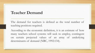 Manpower Planning for Teachers | PPTX