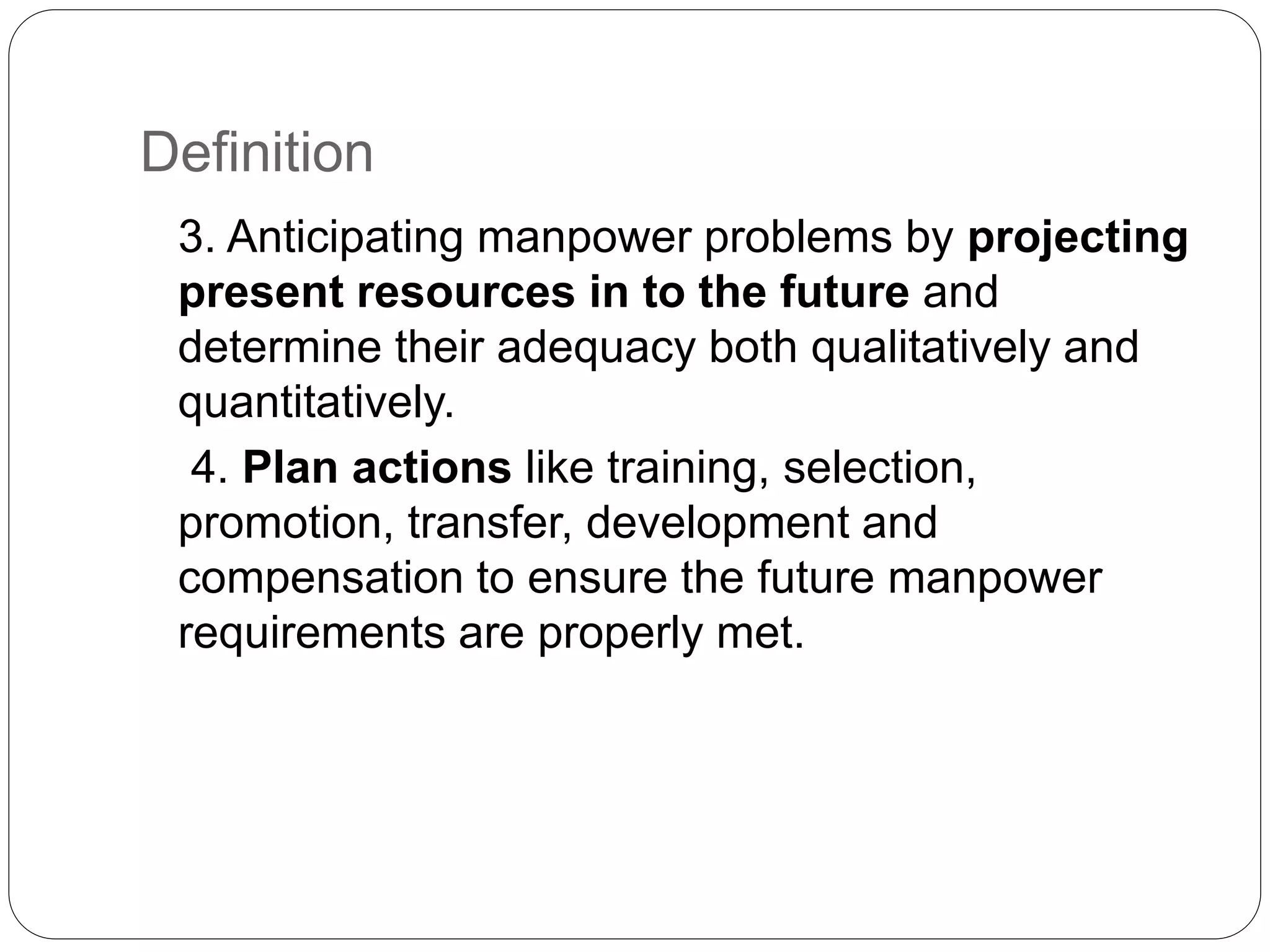 Manpower planning | PPTX