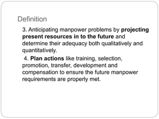 Manpower planning | PPTX