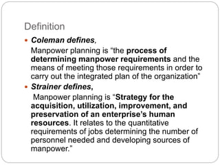 Manpower planning | PPT
