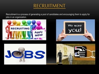 Manpower planning, Recruitment and Selection | PPTX