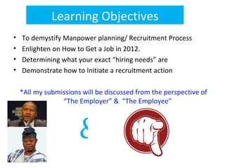 Manpower planning & recruitment process slides june leke oshiyemi | PPT