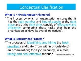 Manpower planning & recruitment process slides june leke oshiyemi | PPT