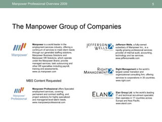 Manpower Professional Overview 2010 | PPT