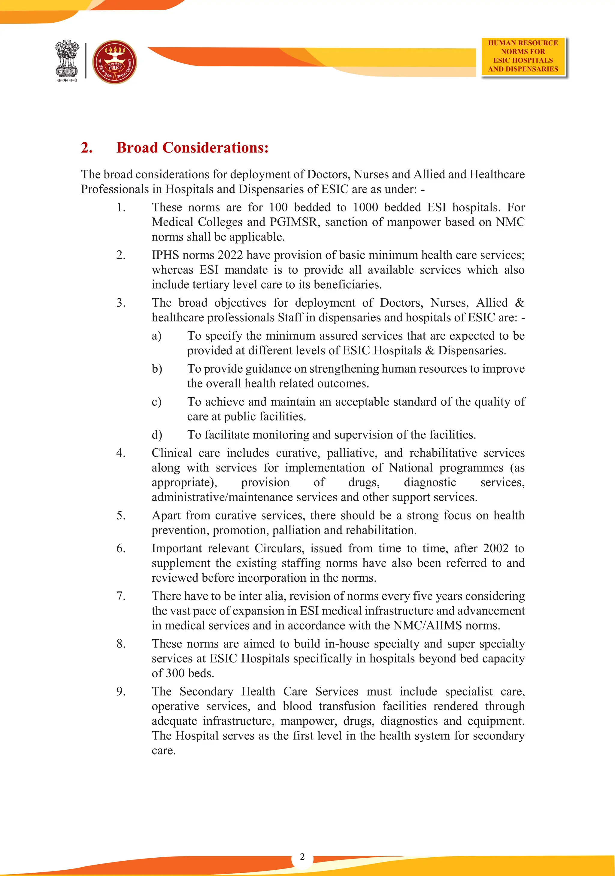 Manpower ration for ESIC hospital 2024.pdf