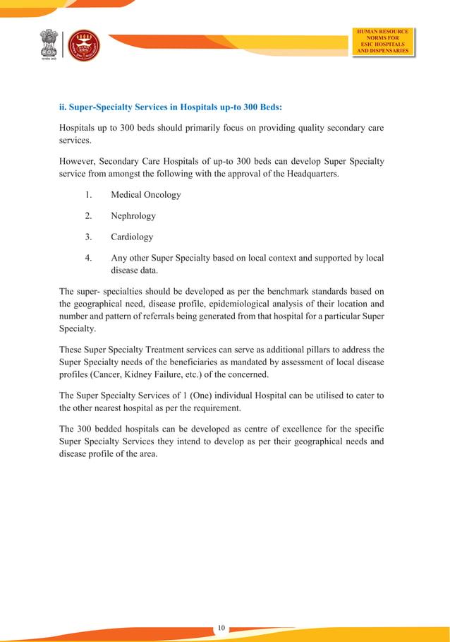 Manpower ration for ESIC hospital 2024.pdf | Healthcare Industry ...