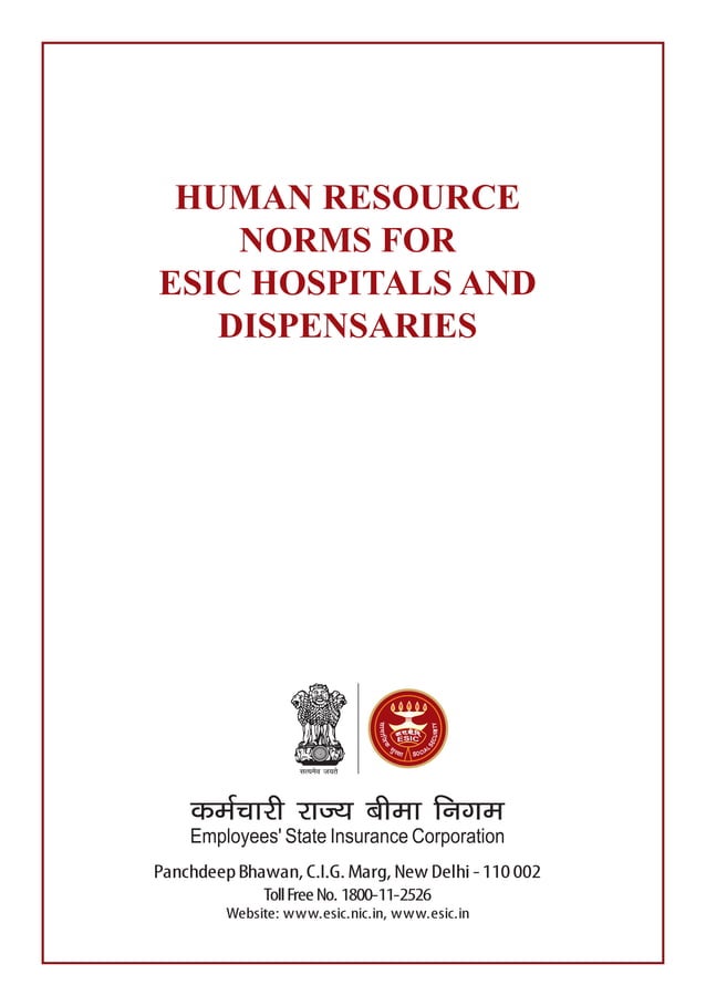 Manpower ration for ESIC hospital 2024.pdf | Healthcare Industry ...