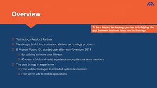ManpraX Software LLP corporate overview with technology list | PPTX