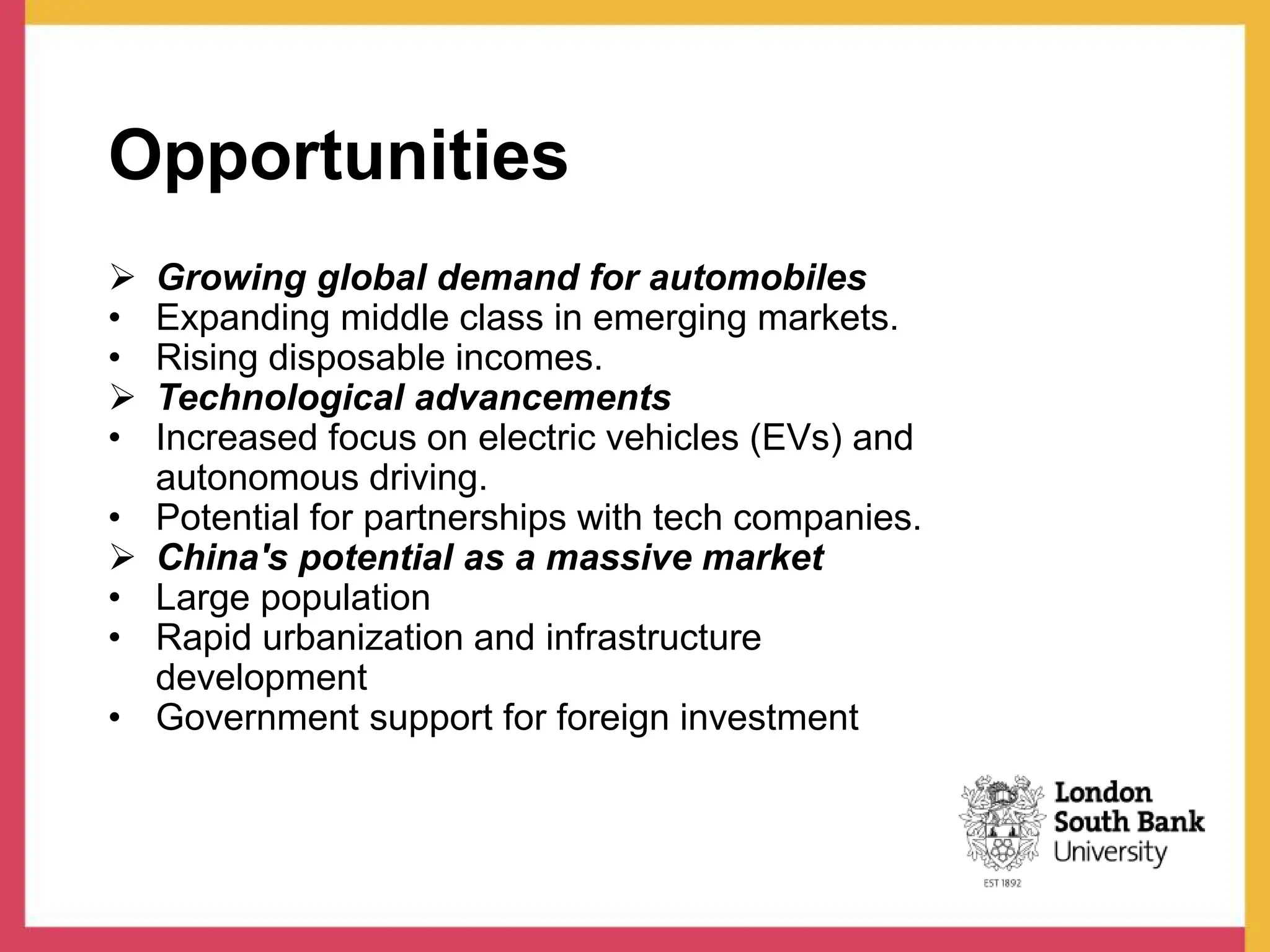 The SWOT analysis and business administration for Hyundai Motor | PPT