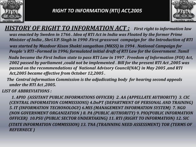 RIGHT TO INFORMATION ACT 2005 ,FULL THEORY-MANPREET SINGH (B.COM) | PPTX