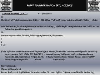 RIGHT TO INFORMATION ACT 2005 ,FULL THEORY-MANPREET SINGH (B.COM) | PPTX