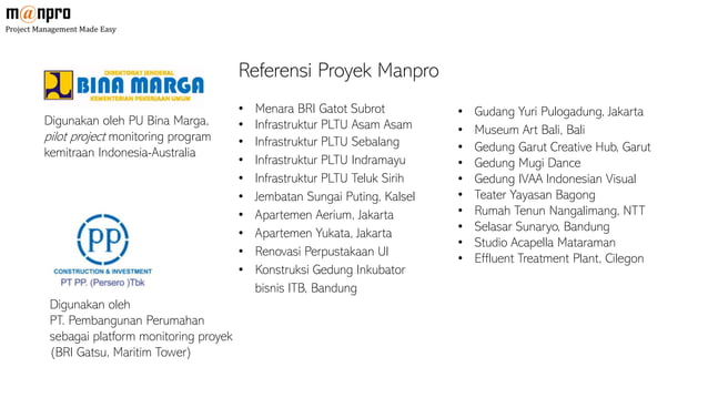 Manpro.id Software Manajemen Proyek Konstruksi untuk Owner, Kontraktor, Manajemen Proyek ...