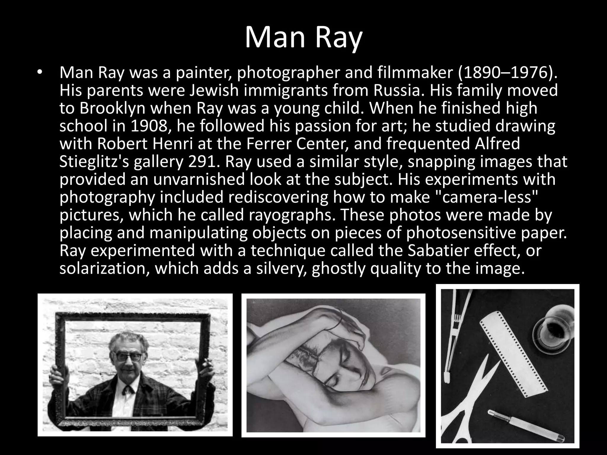 Photographer - Man Ray | PPTX