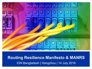 ION Hangzhou - MANRS Presentation | PPTX