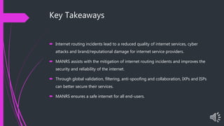 MANRS - Introduction to Internet Routing Security | PPTX