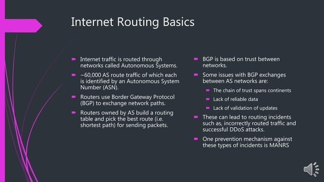 MANRS - Introduction to Internet Routing Security | PPTX | Internet Safety | Parenting