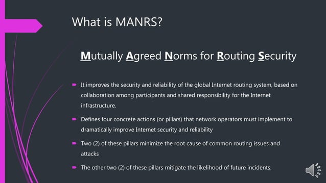 MANRS - Introduction to Internet Routing Security | PPTX | Internet ...