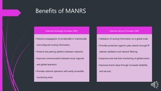 MANRS - Introduction to Internet Routing Security | PPTX