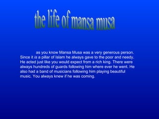 MANSA MUSA | PPT