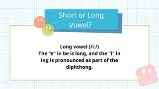 Short, long vowels, vocabulary help for b-1 learners esl | PPTX