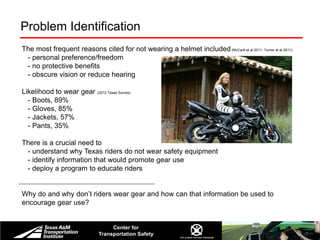 Motorcycle Gear Usage Study | PPT