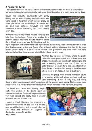 Mansfield U3A Newsletter: July 2016 | PDF | Rail Travel | Travel Type
