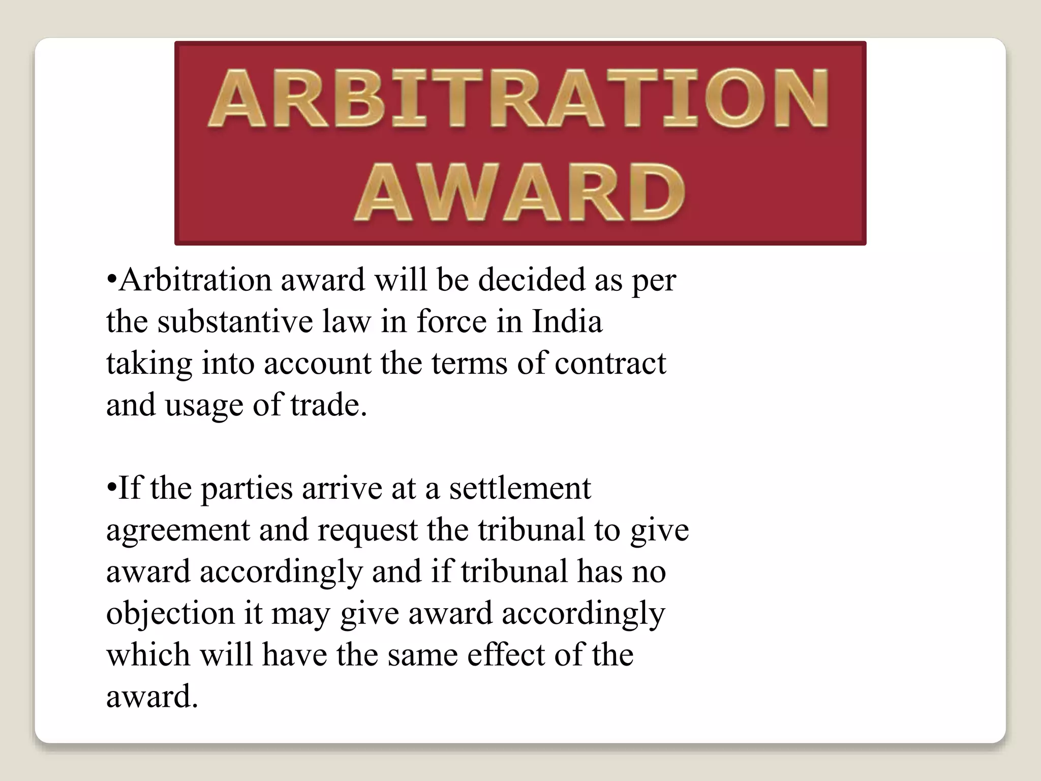 Arbitration In India | PPTX