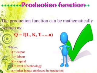Production function ppt in economics | PPTX