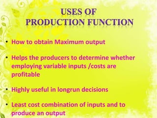 Production function ppt in economics | PPTX