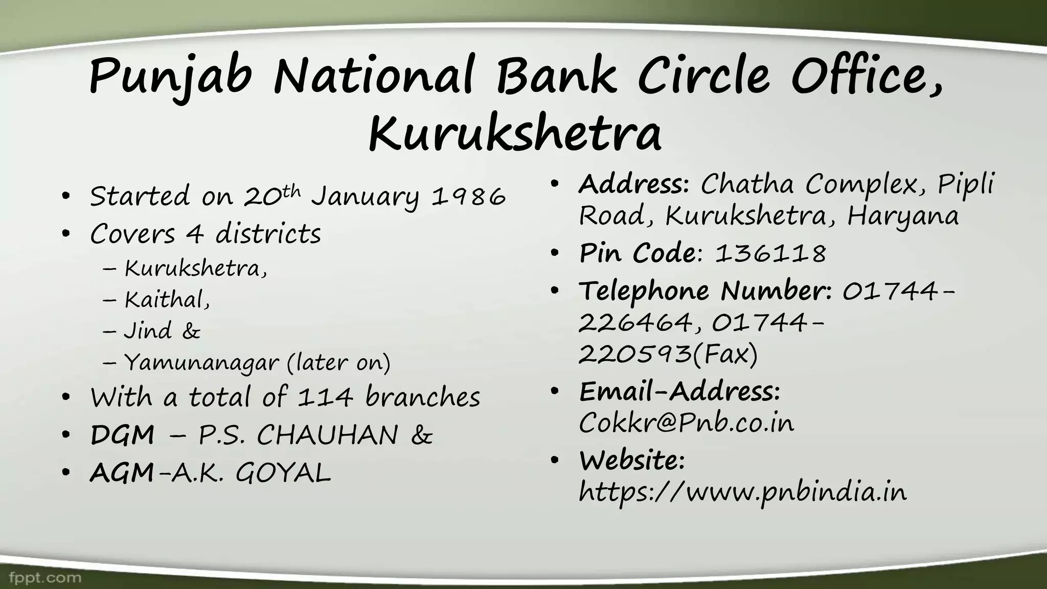 PUNJAB NATIONAL BANK | PPTX